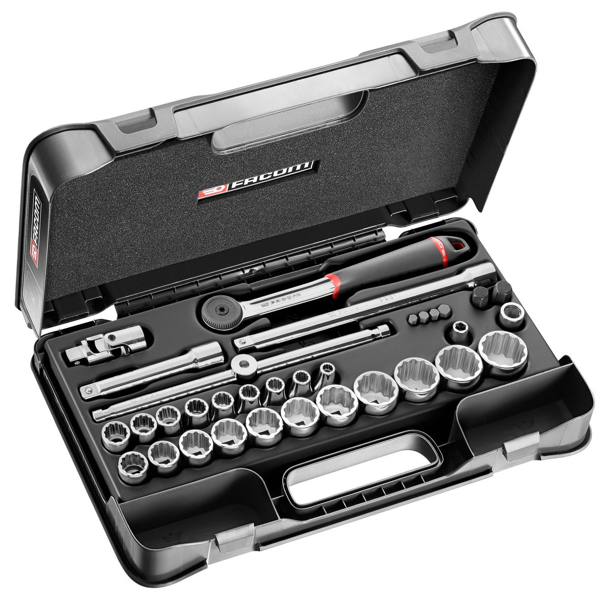 Coffret douilles, 12 pans métriques, 35 pièces, 1/2" – FACOM FRANCE
