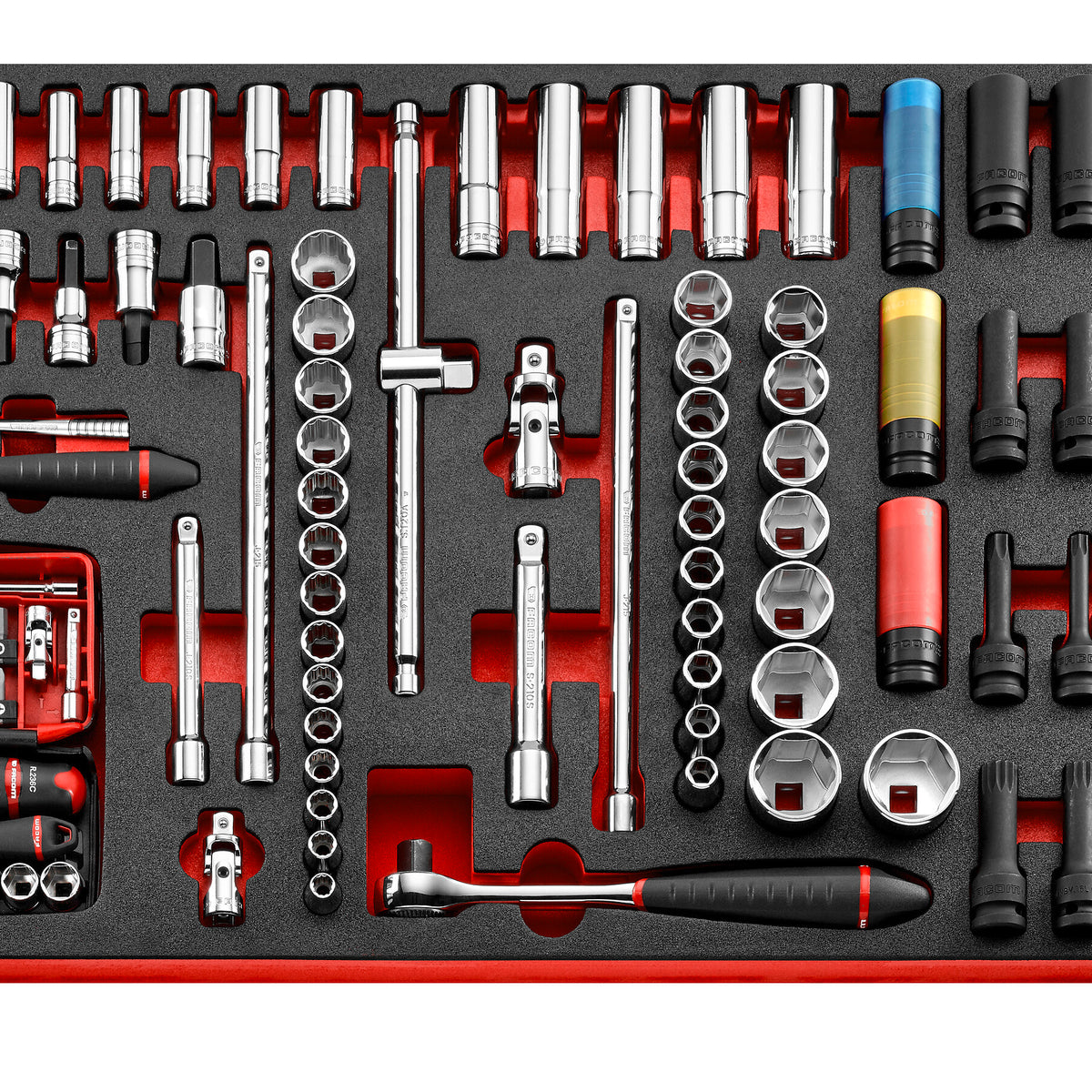 Module mousse douilles avec outils n°1/4 pour CM.XLPF – FACOM FRANCE