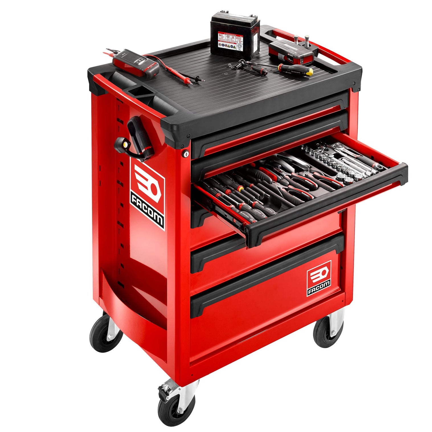 ROLL.6M3A - Servante ROLL, 6 tiroirs, 569 x 421 mm3 modules par tiroir – FACOM FRANCE