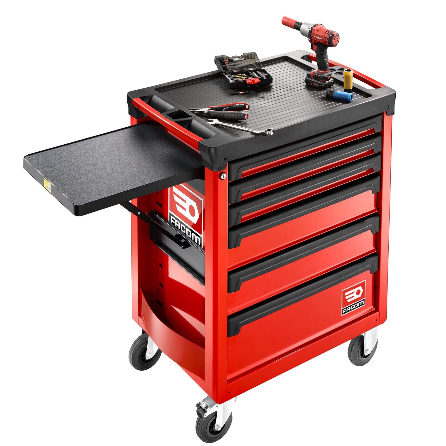 ROLL.6M3A - Servante ROLL, 6 tiroirs, 569 x 421 mm3 modules par tiroir – FACOM FRANCE