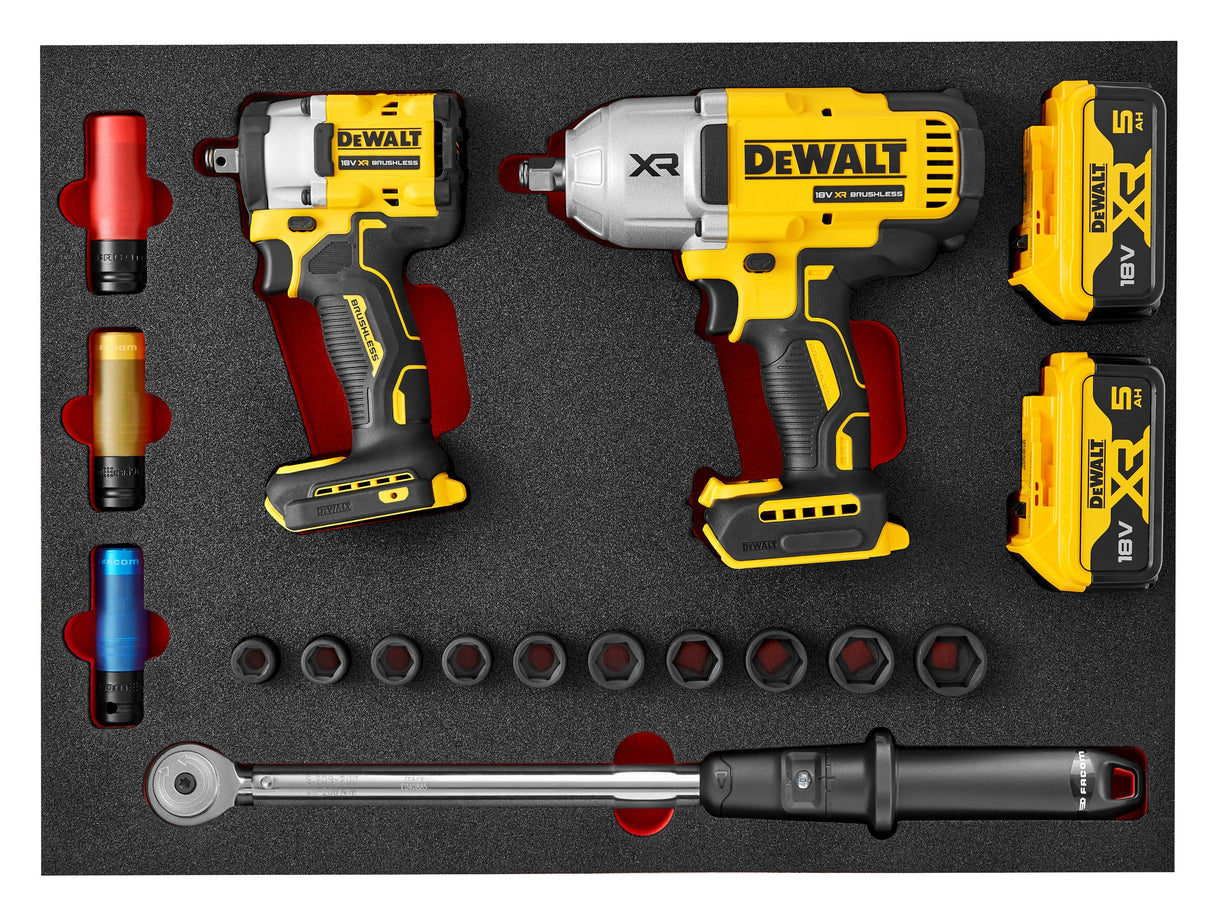 Composition en module mousse M3 FACOM/DEWALT, Clé à cho – FACOM FRANCE