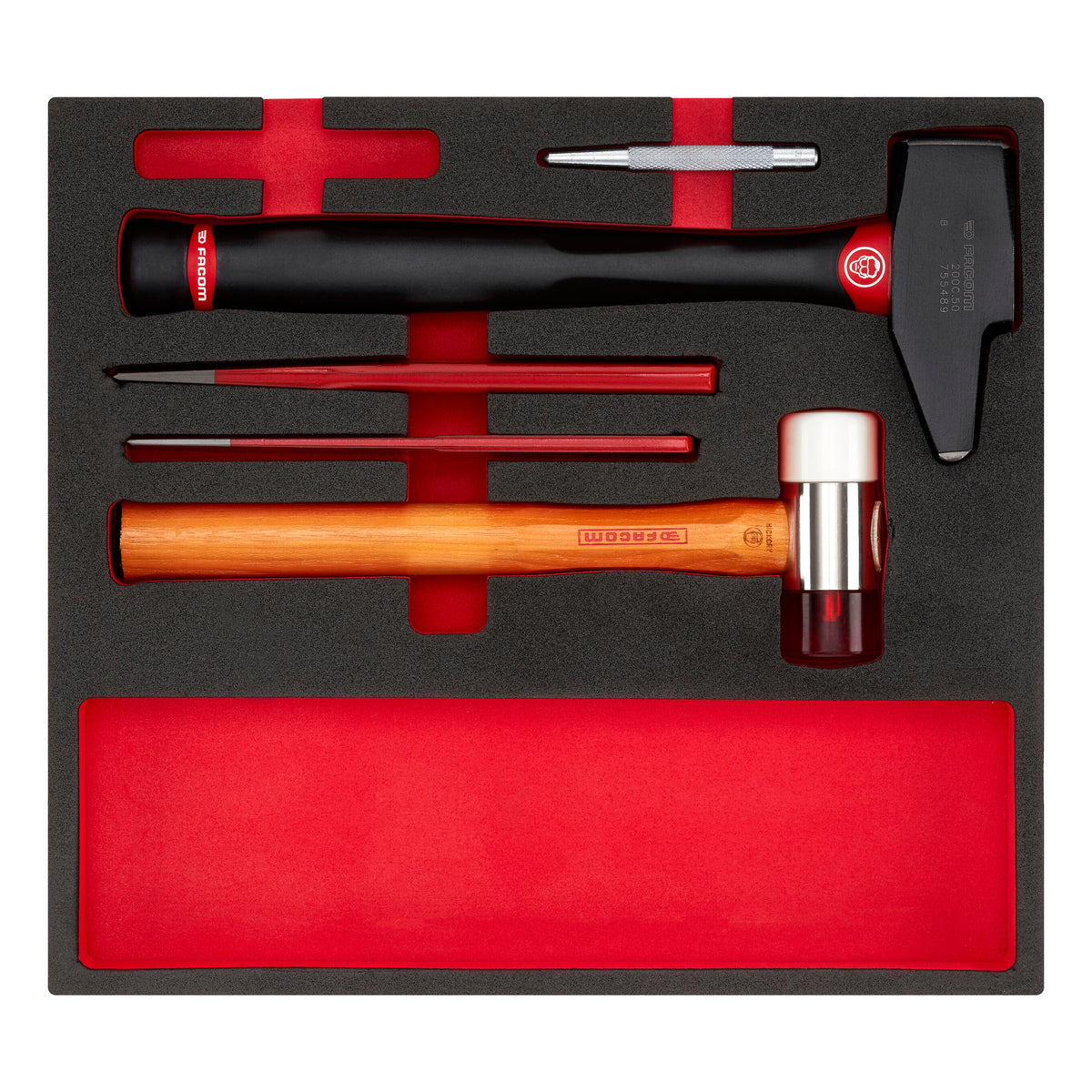 Module mousse avec marteau manche graphite 200C et burin – FACOM FRANCE